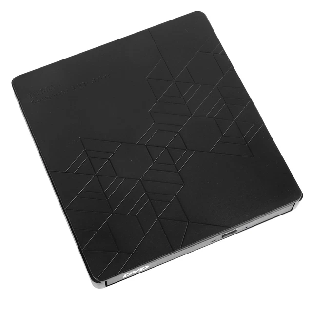 EXTERNAL CD DVD Drive USB Plug And Play Portable Optical Disk Drive ...