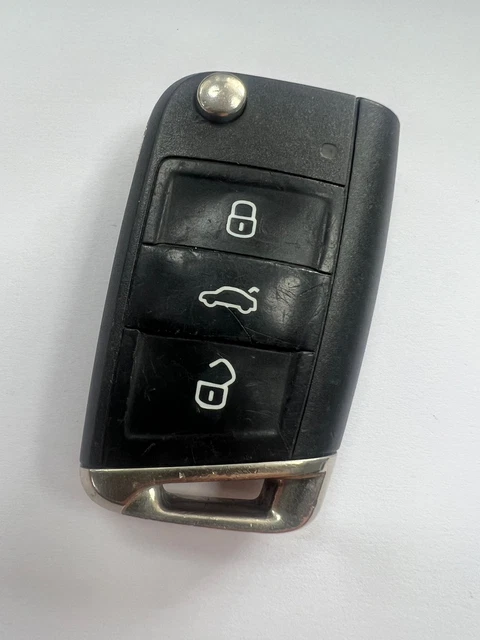 GENUINE VOLKSWAGEN 3 Button Remote Flip Key Fob Tested 5G0 959 752 Bc ...