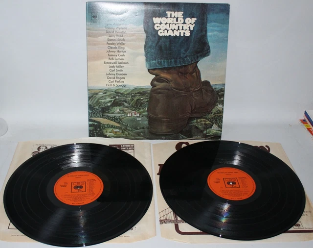 THE WORLD OF Country Giants - 1972 Double Vinyl Compilation LP - CBS 66286 - NM £6.99 - PicClick UK