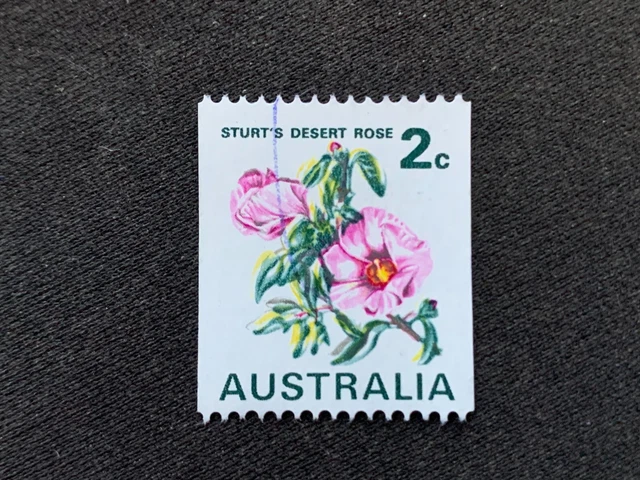 1973 AUSTRALIA NATIVE Flower Definitives 2C Sturts Desert Rose Coil ...