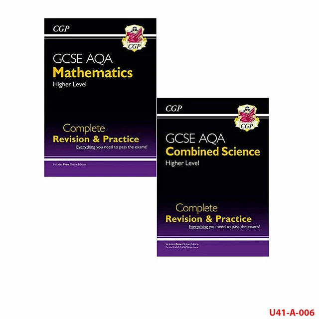 GCSE COMBINED SCIENCE & Math AQA Complete Revision & Practice 2 Books ...