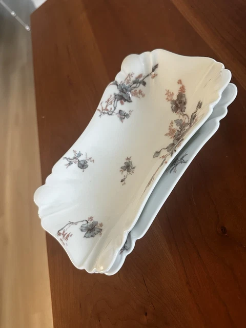 ANTIQUE PAIR HAVILAND Limoges Schleiger 685J Celery / Bonbon Dishes – 8 ...