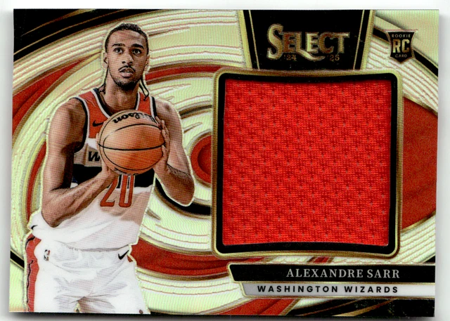 2024-25 PANINI SELECT NBA Nº JRS-SAR Alexandre Sarr Novato Parche Plata ...