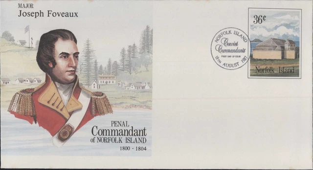 (Y13-81) 1987 NORFOLK Island PSE 36c Joseph Foveaux (CF) $2.20 ...