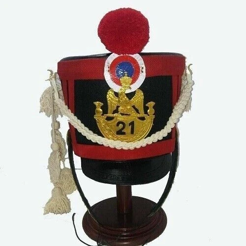 FRENCH NAPOLEONIC SHAKO Helmet with Red Plume, shako helmet £126.92 ...