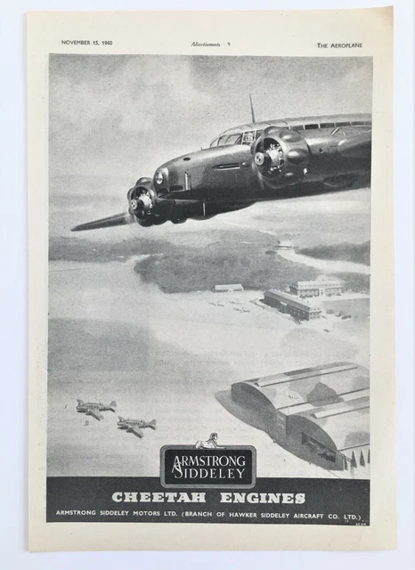 CHEETAH ENGINES -WW2-SECOND WORLD WAR-AIRCRAFT AD-VINTAGE AVIATION ...