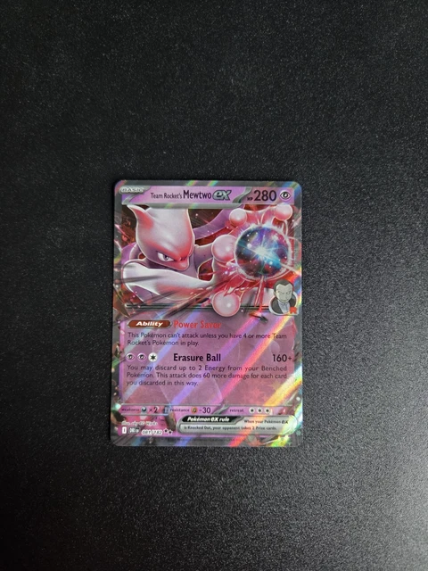 POKÉMON TCG DESTINED Rivals Team Rocket's Mewtwo EX Card 081/182 NM ...