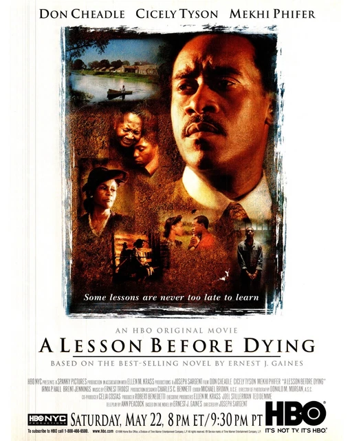 FRAMED ADVERT 11X8& A Lesson Before Dying Movie. Don Cheadle, Cicely ...
