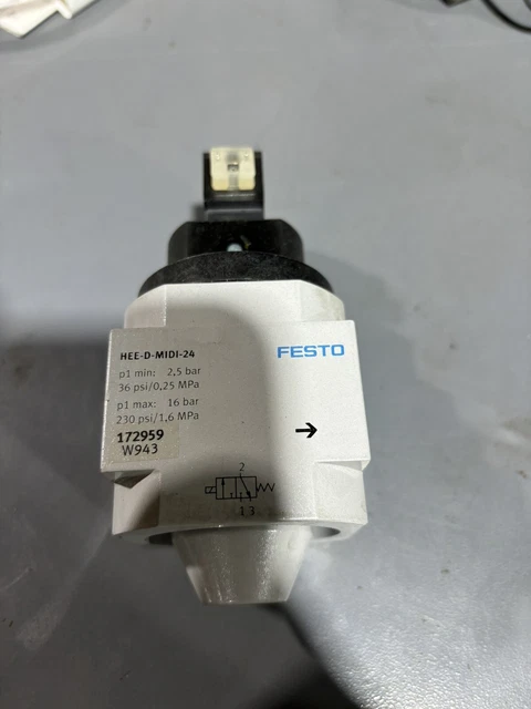 172959 HEE-D-MIDI-24 FESTO On-Off/Soft-Start Valves, D Series £115.24 ...
