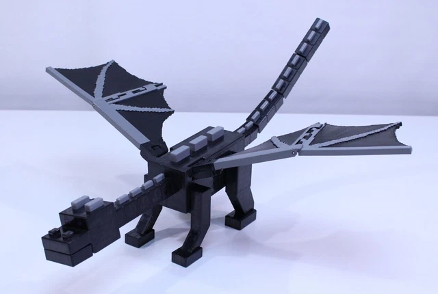 MATTEL MINECRAFT ENDER Dragon Deluxe Action Figure Lights &Sound Black ...