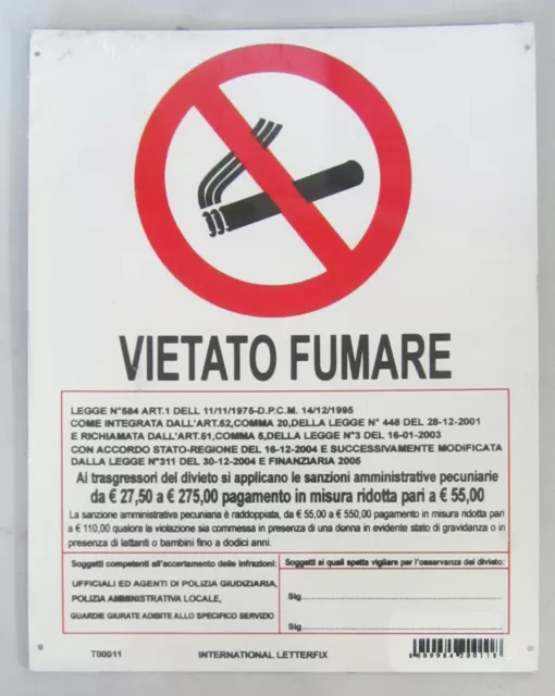 TARGHETTA SEGNALETICA CARTELLO In Plastica X Esterno Vietato Fumare 29 ... TARGHETTA SEGNALETICA CARTELLO In Plastica X Esterno Vietato Fumare 29 ...