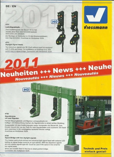 KATALOG VIESSMANN NEUHEITEN 2011 Modellbahnzubehör in HO N TT O EUR 1 ...