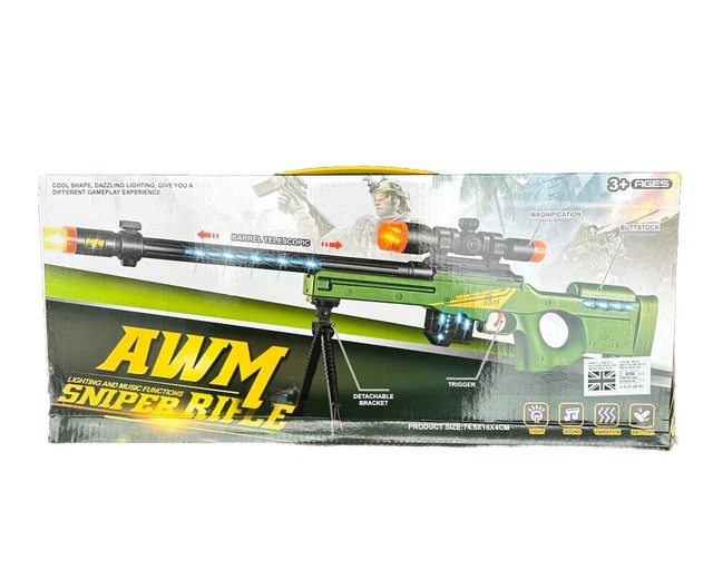 MUSIC SNIPER RIFLE Toy Gun With Light vibration & Sound Effect 75cm £14 ...