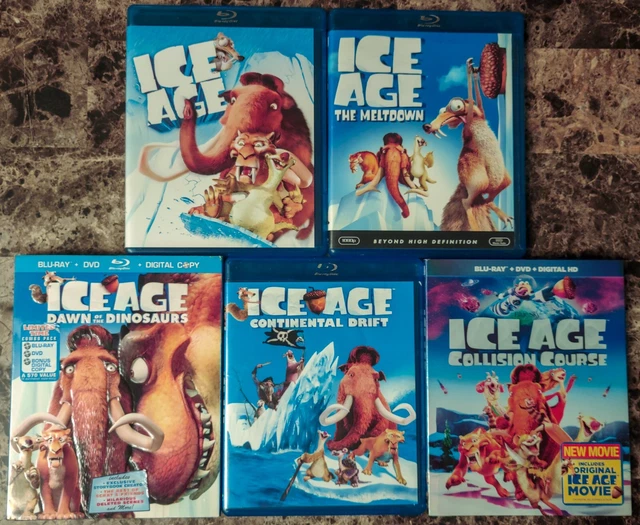 ICE AGE COLLECTION Meltdown Dawn Drift Collision Blu-ray DVD Lot Set w ...