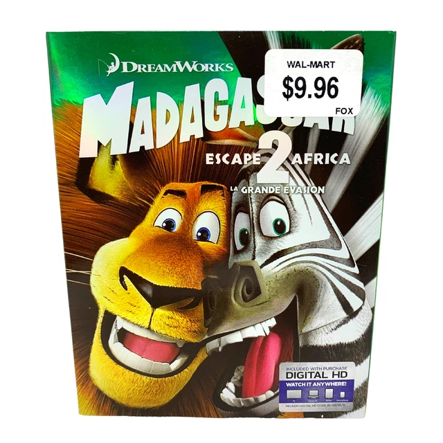 MADAGASCAR 2 ESCAPE to Africa (Blu-ray) Kids Cartoon New and Sealed ...