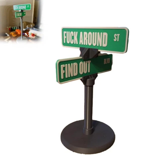 3D PRINTED ROAD Sign 3D Printed Ornament Easy To Hang Long-lasting ...
