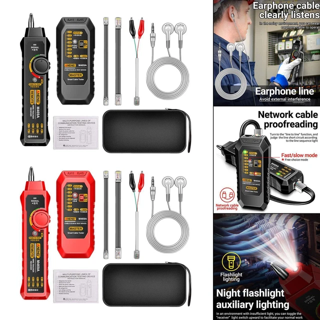 NETWORK CABLE TESTER Quick RJ45 RJ11 Wire Test Tool M469A Durable for ...