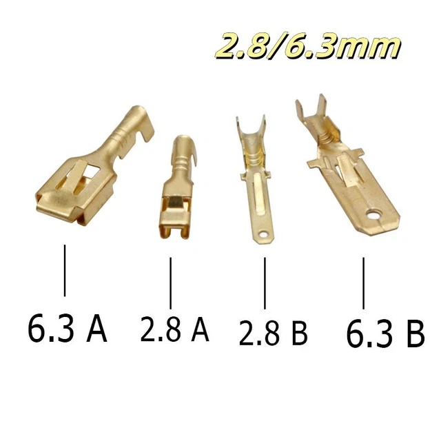 KABELSCHUHE FLACHSTECKER STECKHÜLSEN Stecker Terminals Crimp Auto 2.8/6 ...
