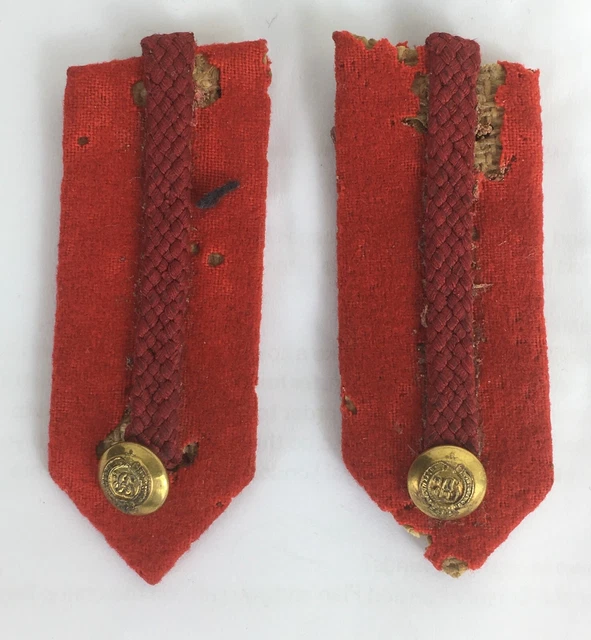 BRITISH ARMY GENERAL Staff Officers Insignia Red Tab Collar Gorget ...