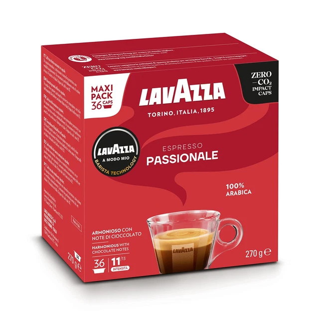 LAVAZZA A MODO Mio Passionale Coffee Pods Espresso, 100% Arabica, 36 ...