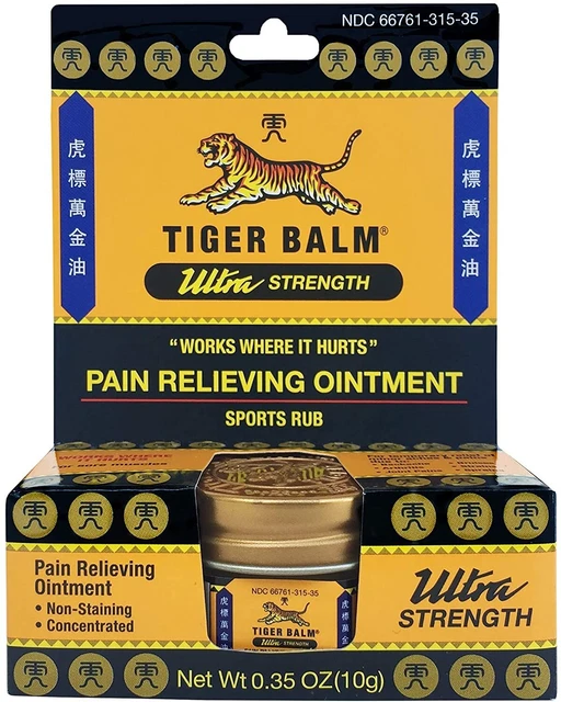TIGER BALM Ultra Strength Pain Relieving Ointment Cream 10g 0.35oz EUR ...
