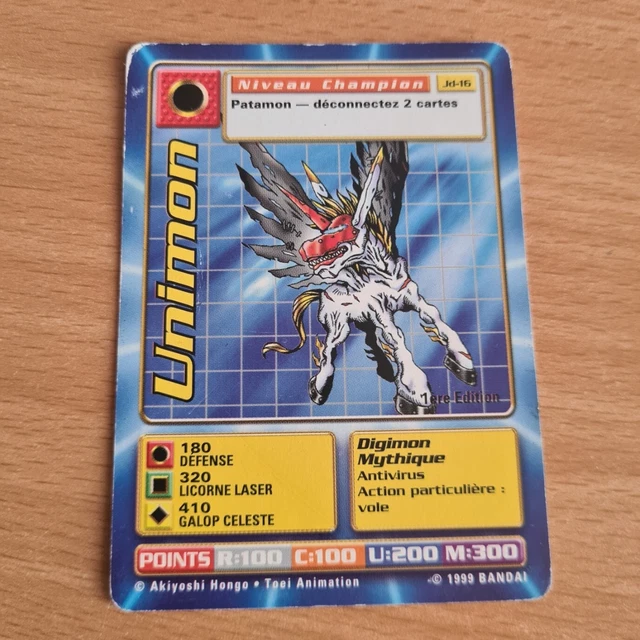 CARTE DIGIMON UNIMON Jd-16 Niveau Champion 1er Edition Bandai 1999 EUR ...