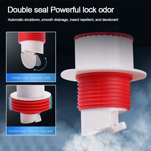 NOYAU DE DRAINAGE de sol ABS pour étanchéité anti-odeur dans la cuisine et la EUR 10,78 ...