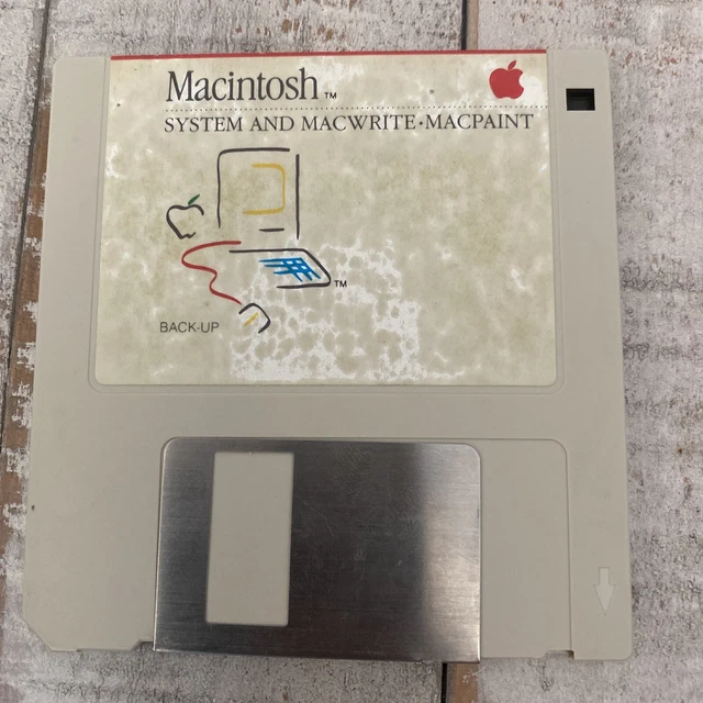 RARE VINTAGE APPLE Macintosh System And MacWrite MacPaint Backup 690 ...