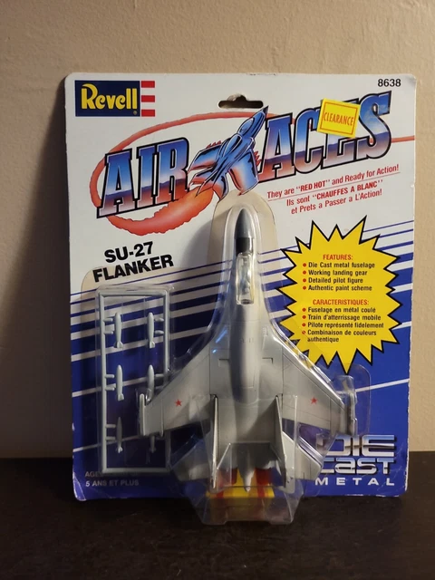REVELL AIR ACES Die-Cast Metal SU-27 Flanker Fighter Jet Airplane ...