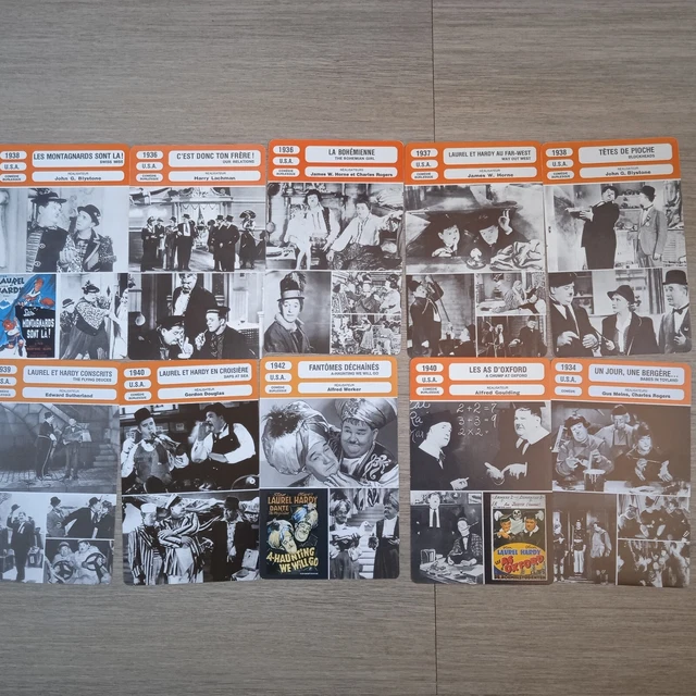 LOT DE 10 fiches Monsieur Cinéma Laurel et Hardy! EUR 4,00 - PicClick FR