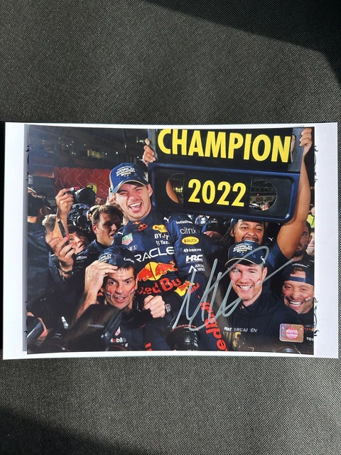 MAX VERSTAPPEN RED Bull 2022 F1 Photo Autograph 8X10 Hand Signed ...