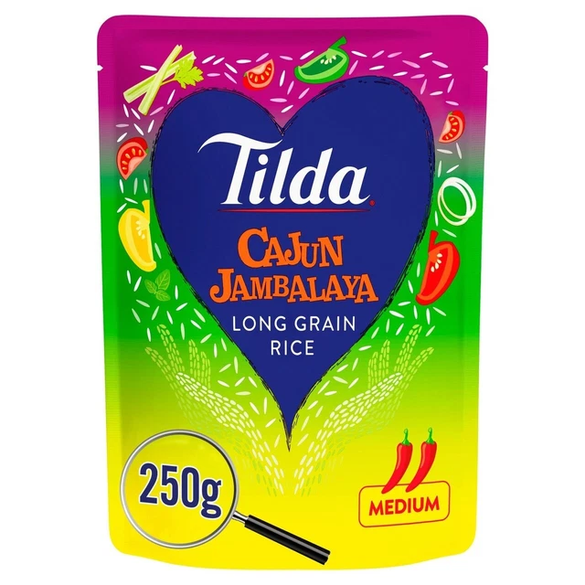 TILDA CAJUN JAMBALAYA Langkornmikrowelle 250G PACKUNG MIT 6 EUR 16,68 ...