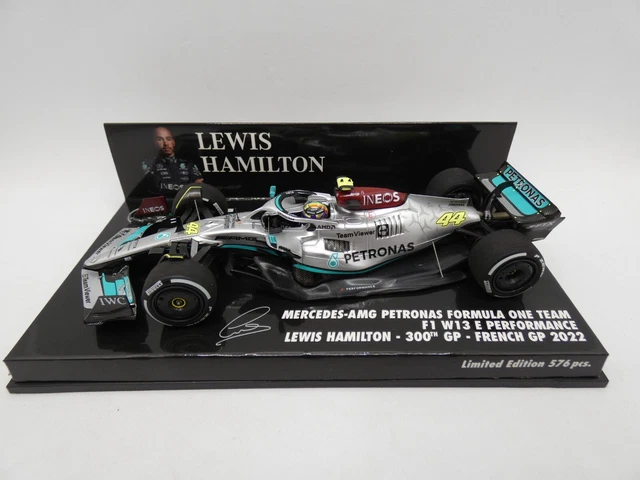 MERCEDES AMG F1 W13 E Lewis Hamilton #44 300th GP French GP Minichamps ...