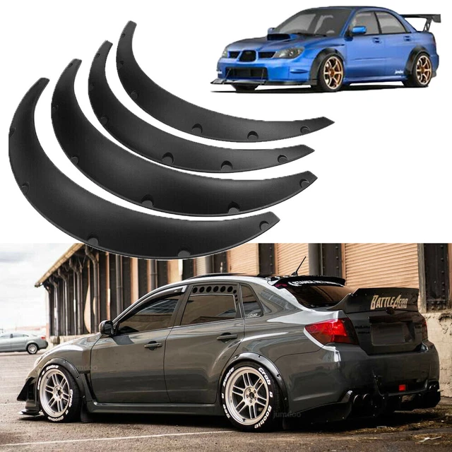 4* 3.5& CAR Fender Flares Wide Body Kit Wheel Arches For Subaru WRX STI ...