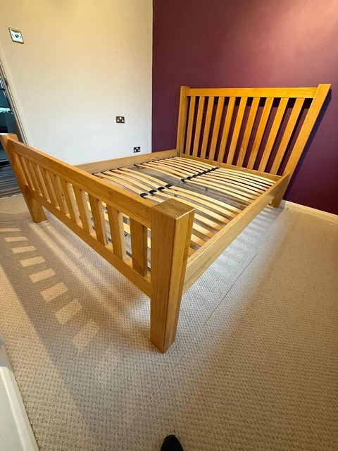 SOLID OAK KING Size Bed Frame 5ft £63.10 - PicClick UK