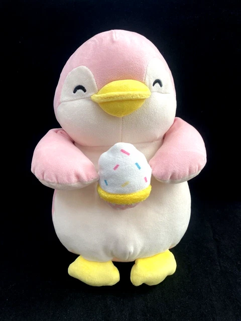 MINISO PENGUIN SOFT Toy Plush Pink Penguin Holding Ice Cream 13 inch £ ...