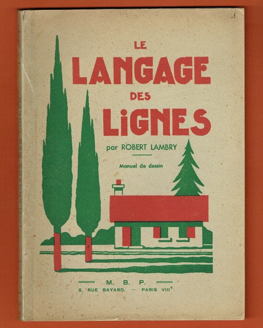 LE LANGAGE DES Lignes, Manuel de Dessin, illustré, Robert Lambry, Arts ...