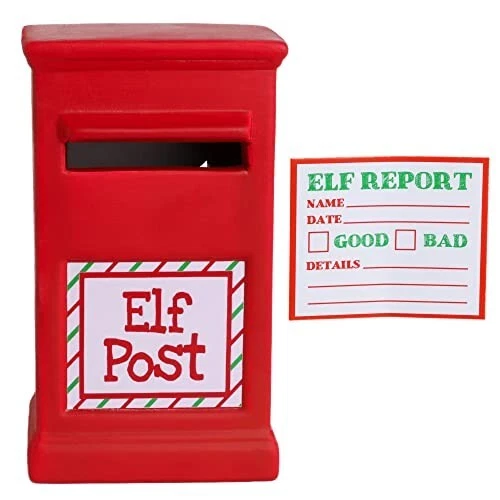 TOYLAND® 14CM MINI Elf Post Box - Elf Report Card Included - (PM335 ...