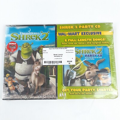 SHREK 2 FILM DVD Lot Shrek 2 Party CD Movie Exclusive Far Far Away ...