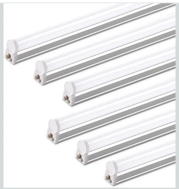 LED BATTEN LIGHT 4ft, 6 Packs, T5 Led Tube Lights, 2200lm 6500K Super ...