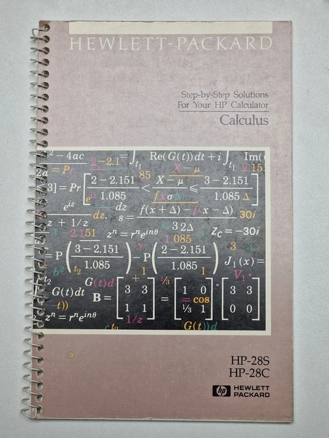HEWLETT-PACKARD SCIENTIFIC PROGRAMMABLE calculator HP-28S Calculus book ...