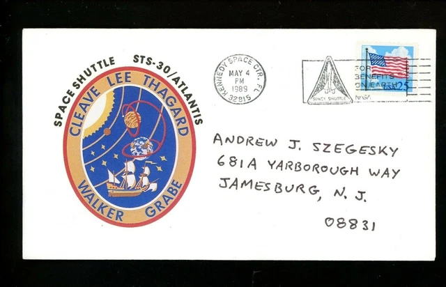 HOUSSE DE NAVETTE spatiale STS-30 Atlantis 5/4/1989 Centre spatial ...