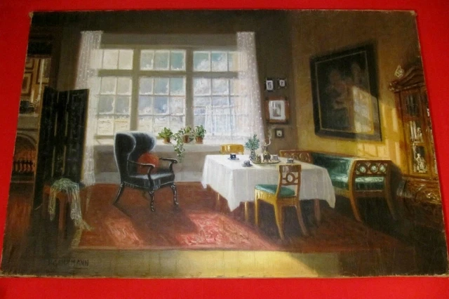 ORIGINAL! KEINE KOPIE! Großes Ölgemälde von Paul Gehrmann um 1905 EUR 1 ...