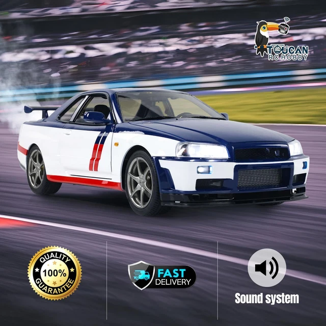 1/8 CAPO 4WD 4x4 High Speed RTR Drift Race R34 RC Car W/ Motor Servo ...