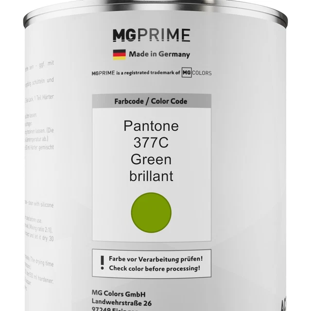 PANTONE 377C GREEN brillant peinture acrylique 1,5L durcisseur y.c. EUR ...