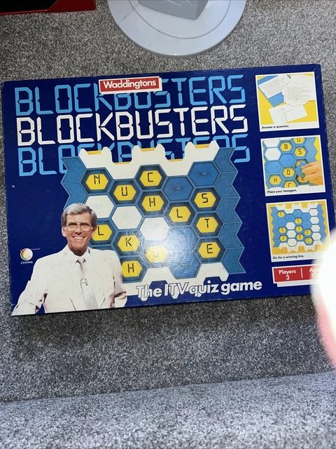 VINTAGE BLOCKBUSTERS BOARD Game Central-ITV Quiz Waddingtons Bob ...