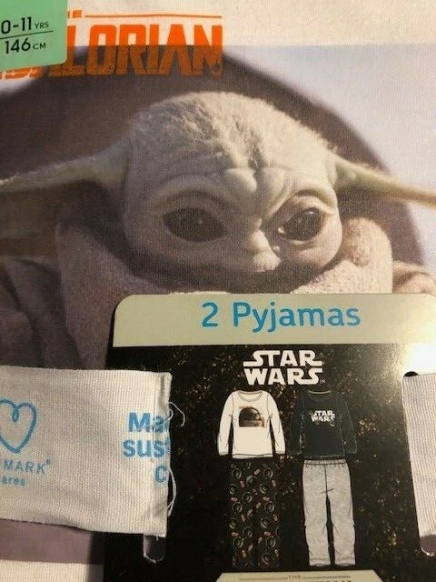 SET PIGIAMI PRIMARK Disney Star Wars Mandalorian confezione da 2 SCEGLI ...