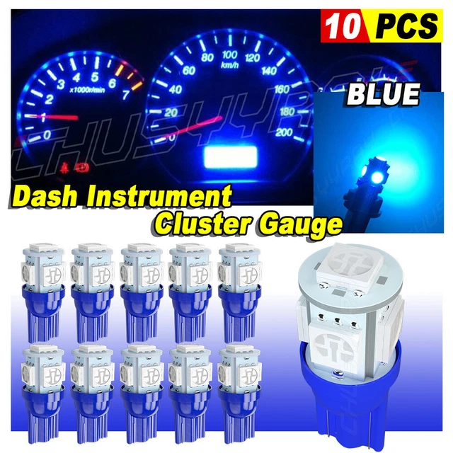 NEW DASH INSTRUMENT Cluster Gauge BLUE SMD LED LIGHTS KIT FOR 98-02 ...