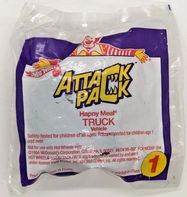 MCDONALD'S HOT WHEELS Attack Pack Truck Happy Meal Toy #1 (1994) £3.74 ...