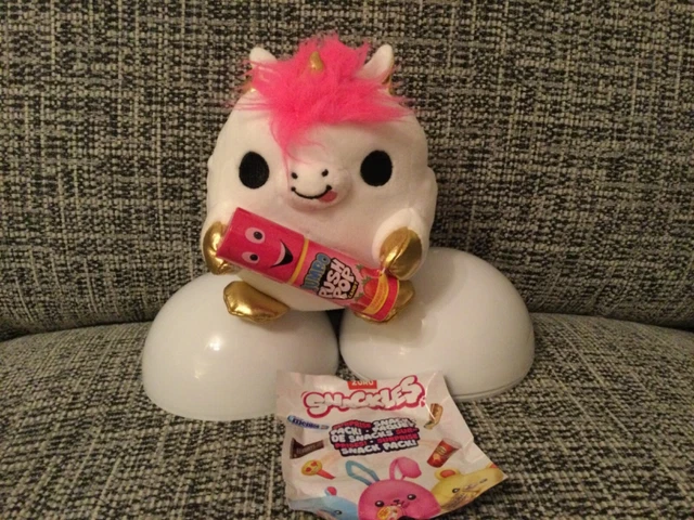 NEW SERIES 2 Zuru Snackles Soft Toy Richard Unicorn Push Pop 14cm ...